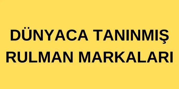 Dünyaca Tanınmış Rulman Markaları